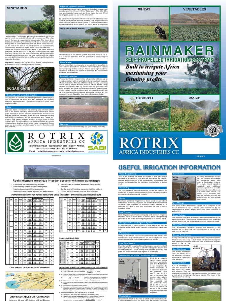 Rainmaker Information | PDF | Fire Sprinkler System | Irrigation