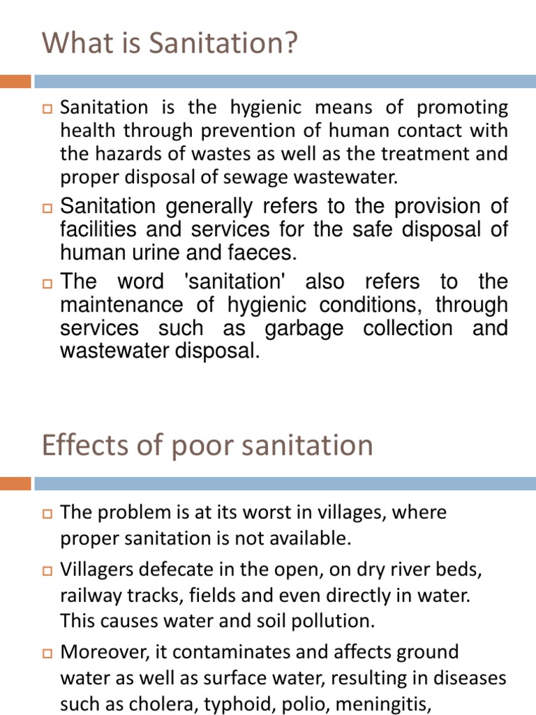 The Importance of Sanitation and Hygiene: Preventing Disease Through ...