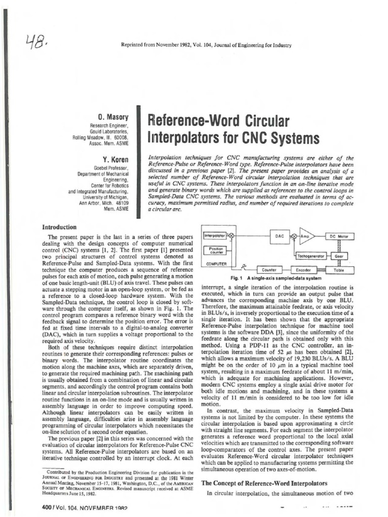 Reference-Word Crcular Interpolators For CNC Systems | PDF | Digital To Analog Converter ...