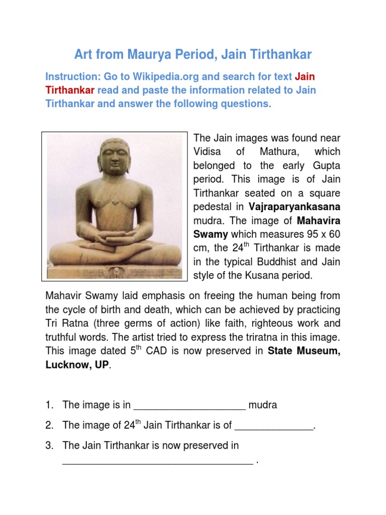Jain Tirthankar Art from Gupta Period | PDF | Religion & Spirituality