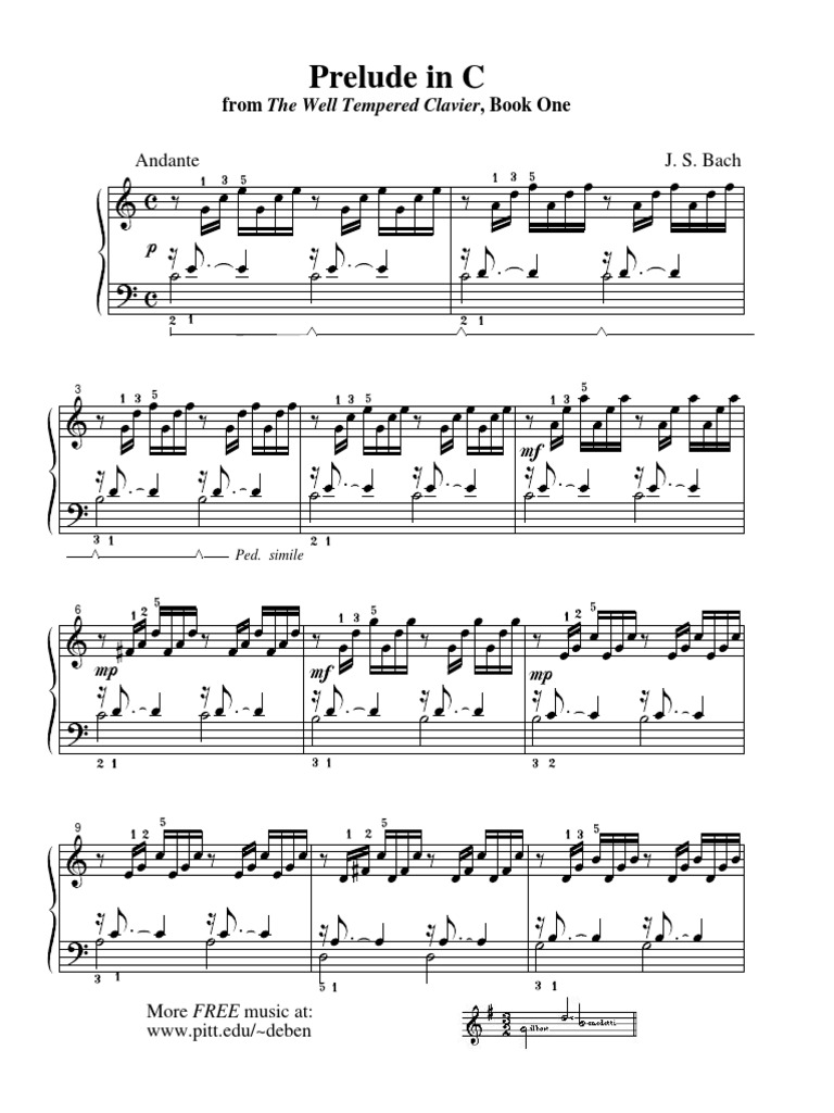 Bach Prelude in C | PDF | Art | Religion & Spirituality