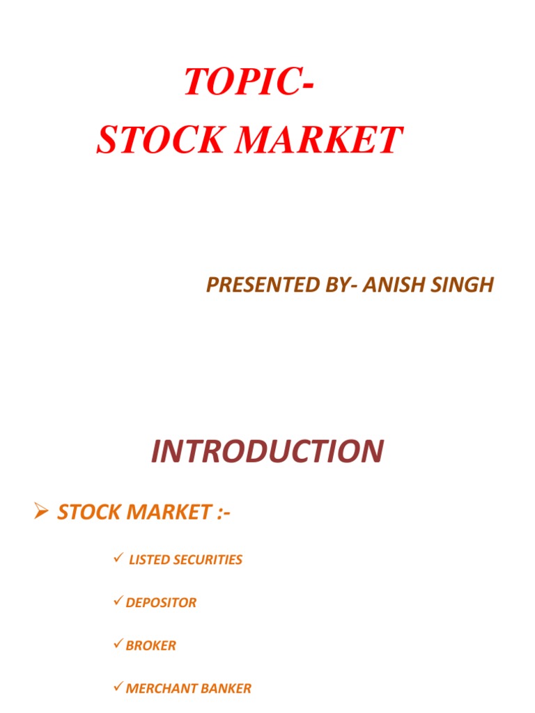 Overview of Stock Market Basics | PDF