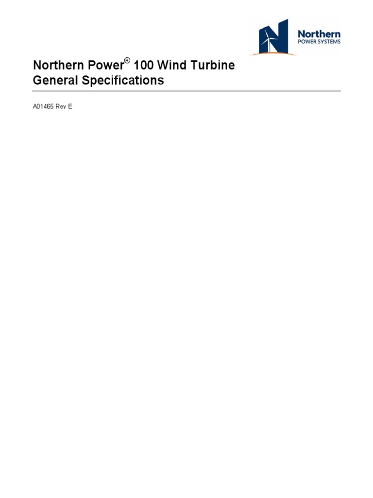 Wind Power System Technical Specification | PDF | Wind Power | Wind Turbine