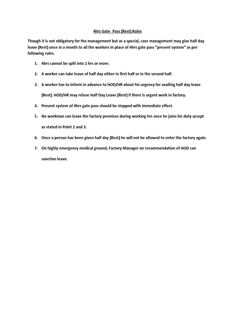 Gate - Pass (Rest) RulesGate - Pass (Rest) Rules | PDF | Technology ...