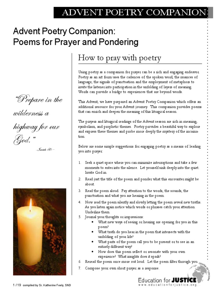 Advent Poetry PDF | Download Free PDF | Poetry | Prophet