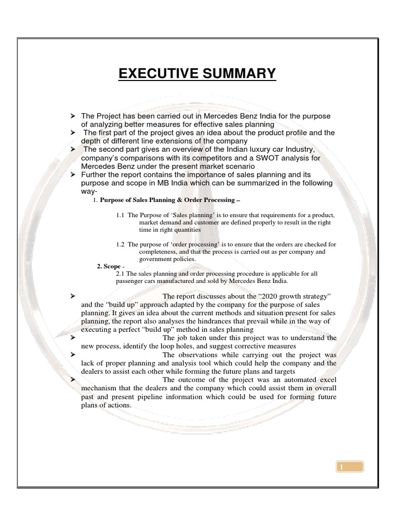 RPT-Project Report Final | PDF | Mercedes Benz | Automobiles