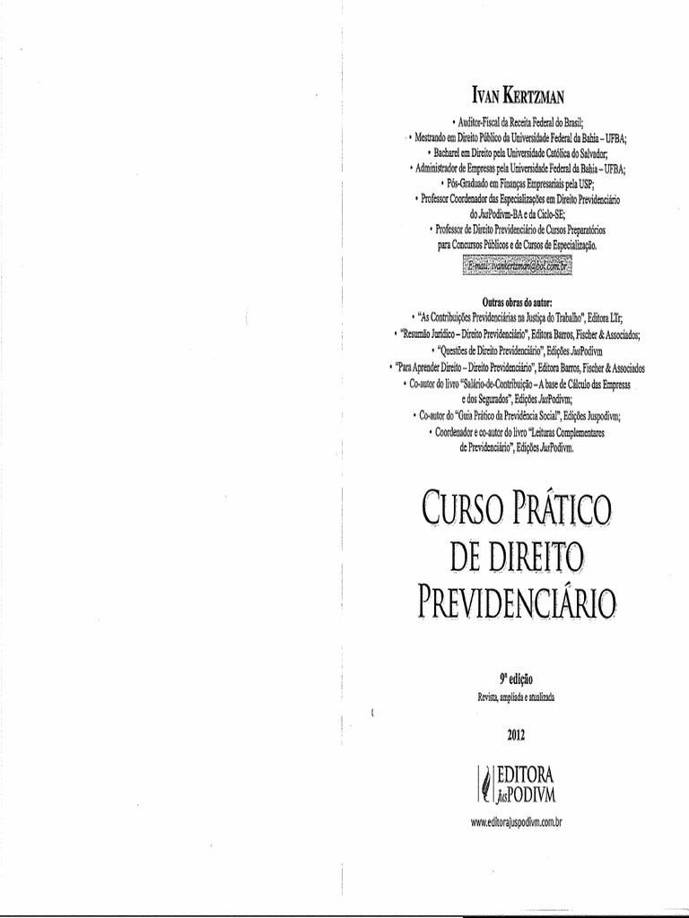 Curso Pratico de Direito Previdenciario - Ivan Kertzmam | PDF