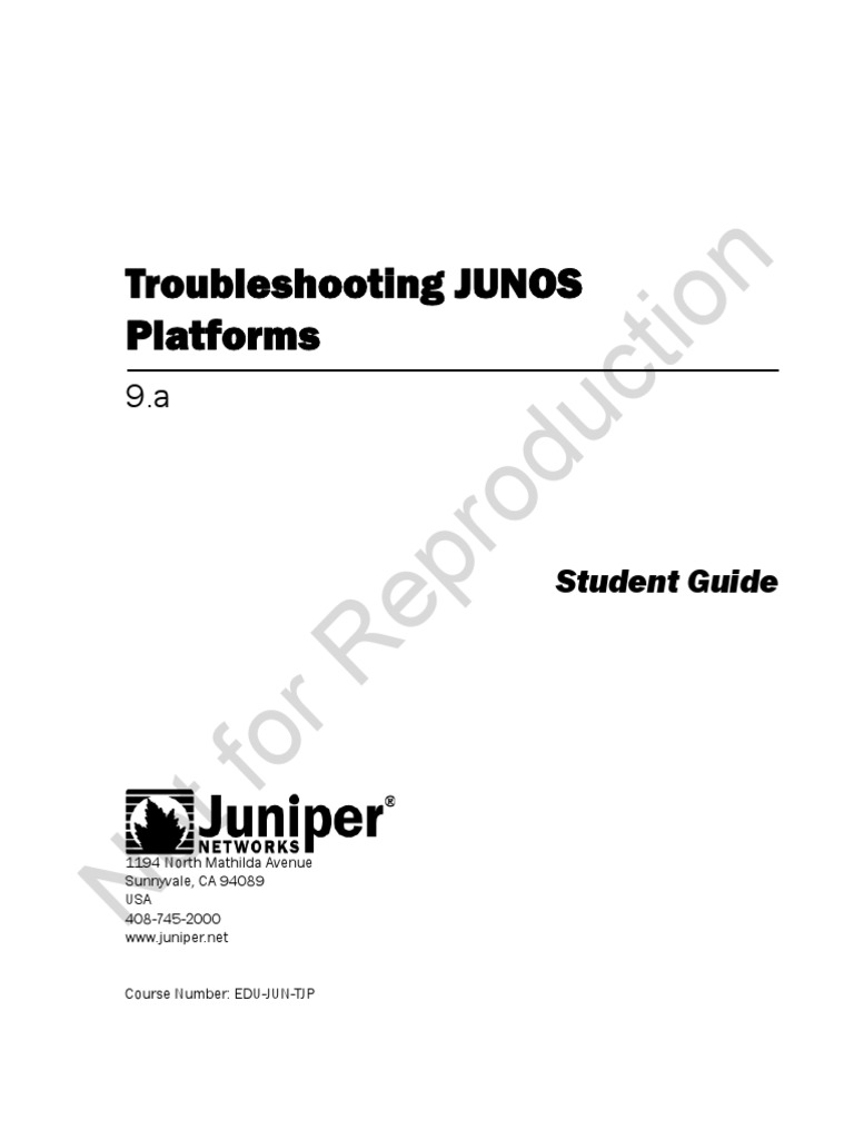 Troubleshooting Junos Platforms | PDF | Electrostatic Discharge | Router (Computing)
