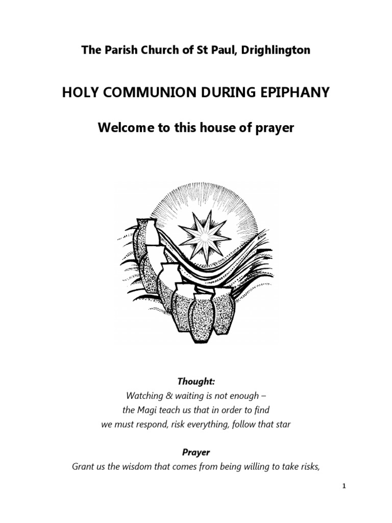 Holy Communion: Sundays during Epiphany | God The Father | Glory (Religion)