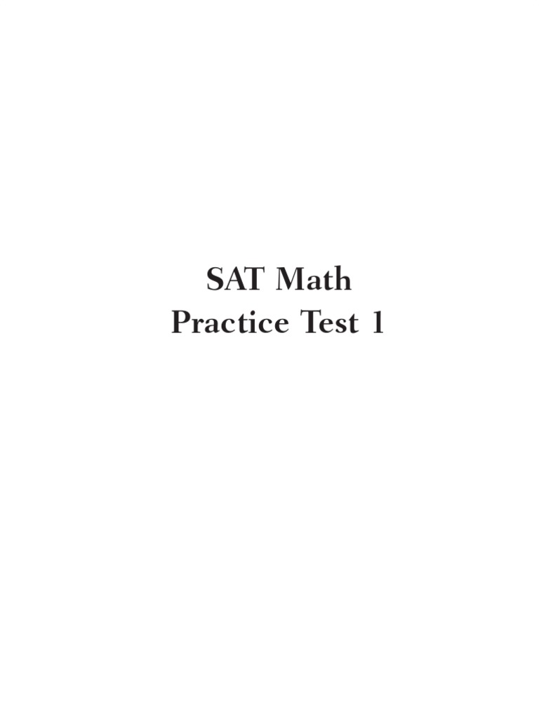 SAT Math Practice Test 1 | PDF | Sat | Triangle