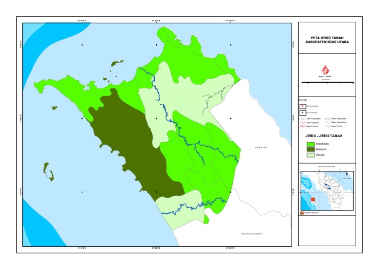 Peta - Jenis Tanah Nias Utara MXD | PDF | Sains & Matematika