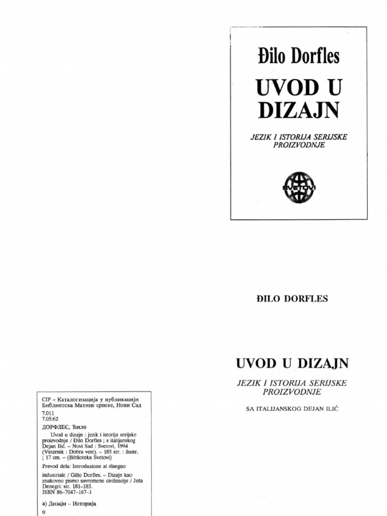 1963 G Dorfles Uvod U Dizajn Ocr | PDF