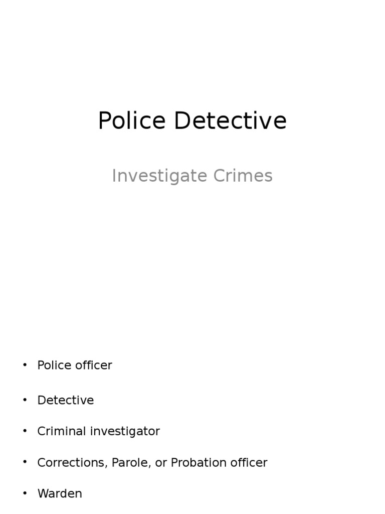 Police Detective | PDF | Detective | Police