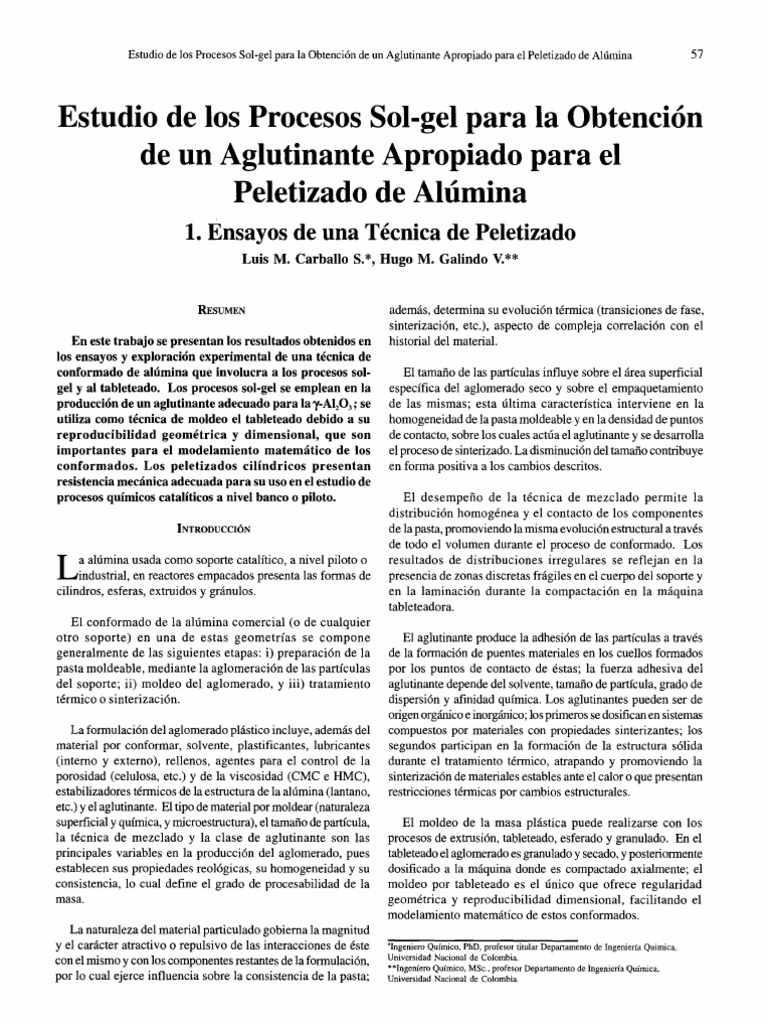 Alumina Por Sol Gel | PDF | Coloide | Aluminio