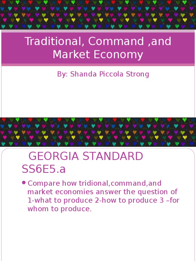 Traditional, Command ,And Market Economy