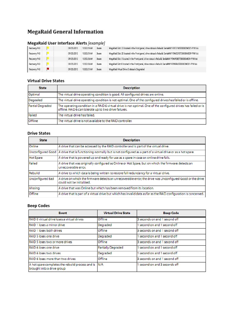 MegaRaid CLI Common Usage (Rev.5) PDF | PDF | Booting | Array Data ...
