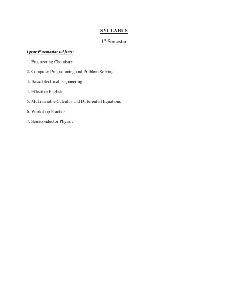 Vit Ece 1st Year Syllabus | PDF | Vector Calculus | P–N Junction