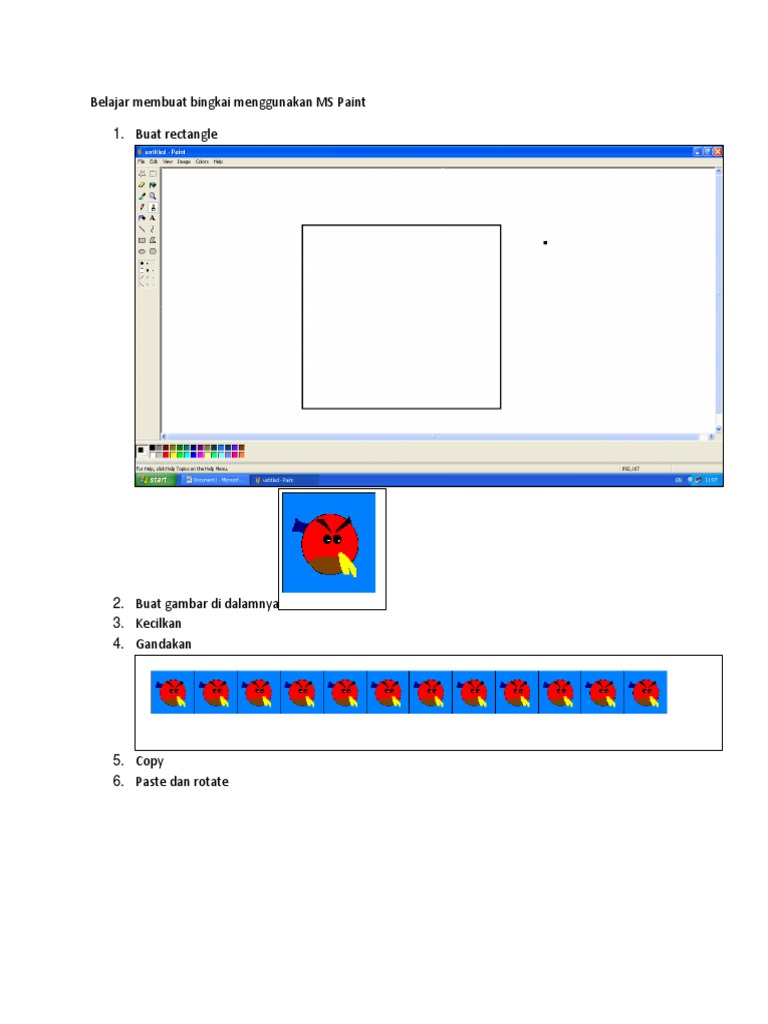 Bingkai MS Paint untuk Pemula | PDF | Griya & Taman