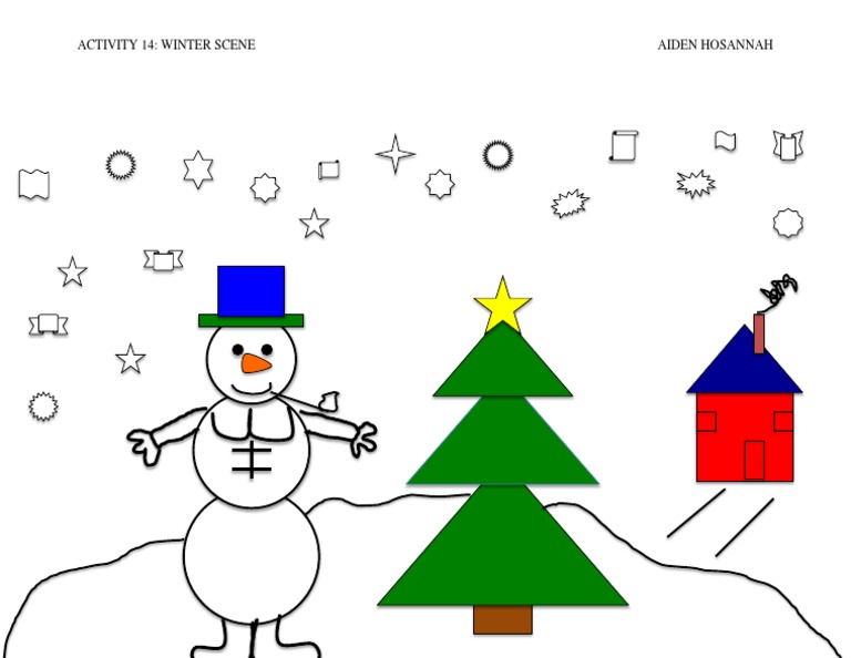 Winter Scene Activity for Kids | PDF