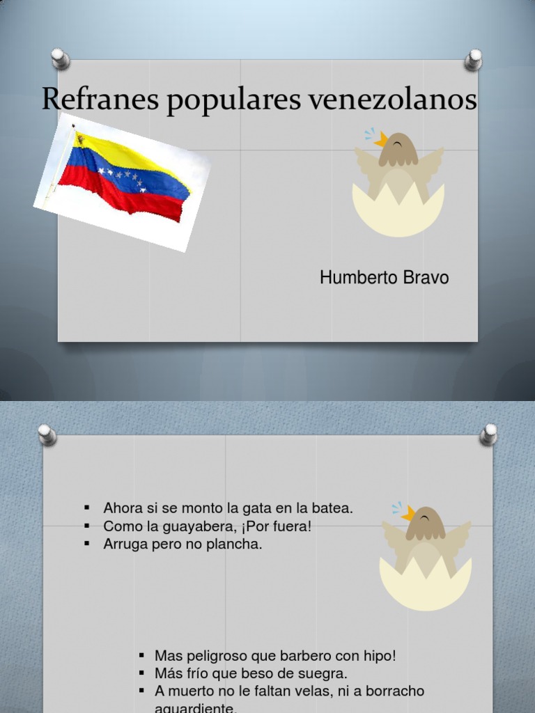 Refranes Populares Venezolanos | PDF