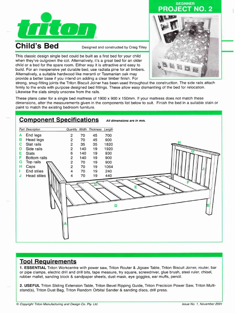 Beginner - Child's Bed | PDF | Bed | Adhesive