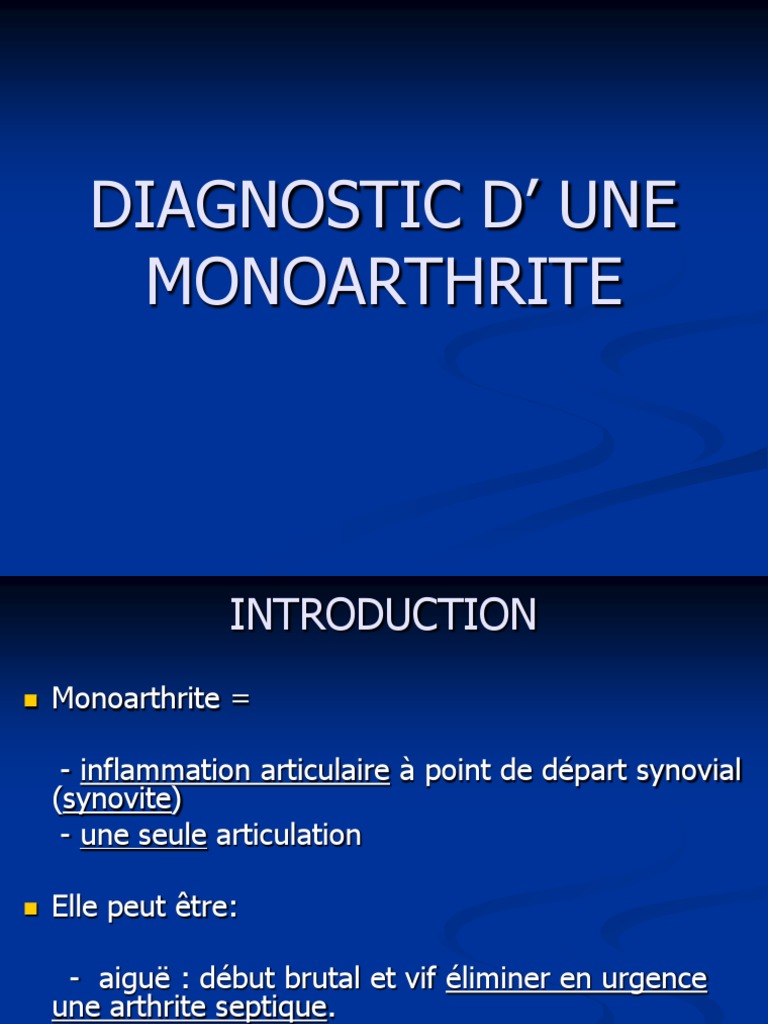 Monoarthrite 2012 | PDF | Tuberculose | Arthrose