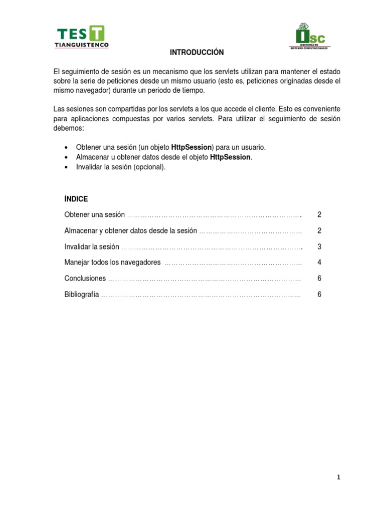 Sesiones en Java y JSP | PDF | Cookie HTTP | Servlet Java