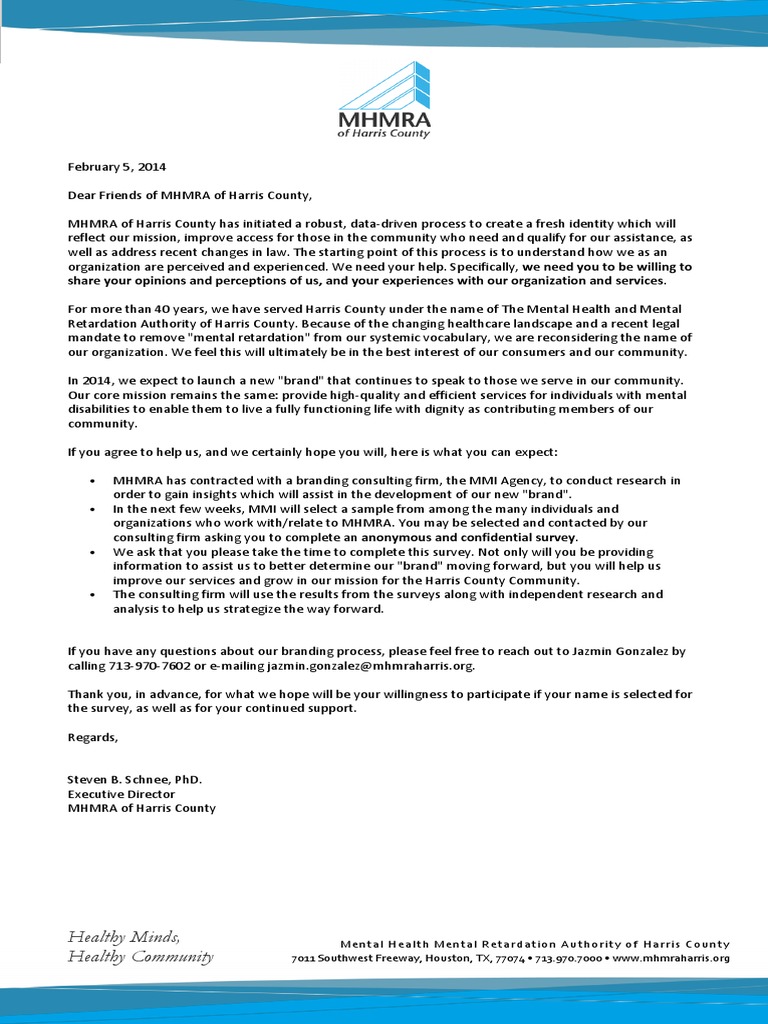 MHMRA Rebranding Announcement - February 5, 2014 | PDF | Psychological ...