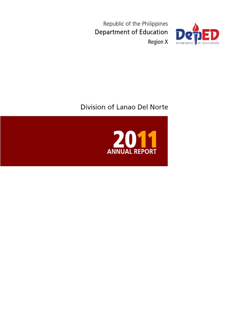 2011 Annual Report DepEd Lanao Del Norte | PDF | Special Education ...