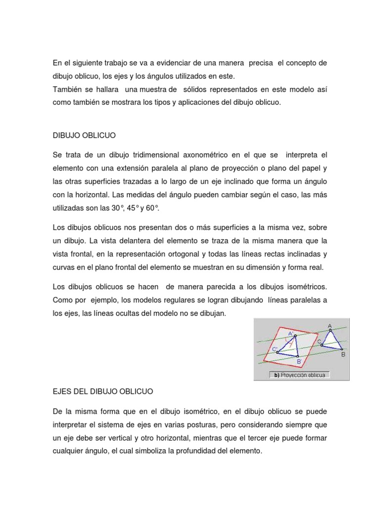 dibujo oblicuo(1) | Dibujo | Perspectiva (Gráfica)
