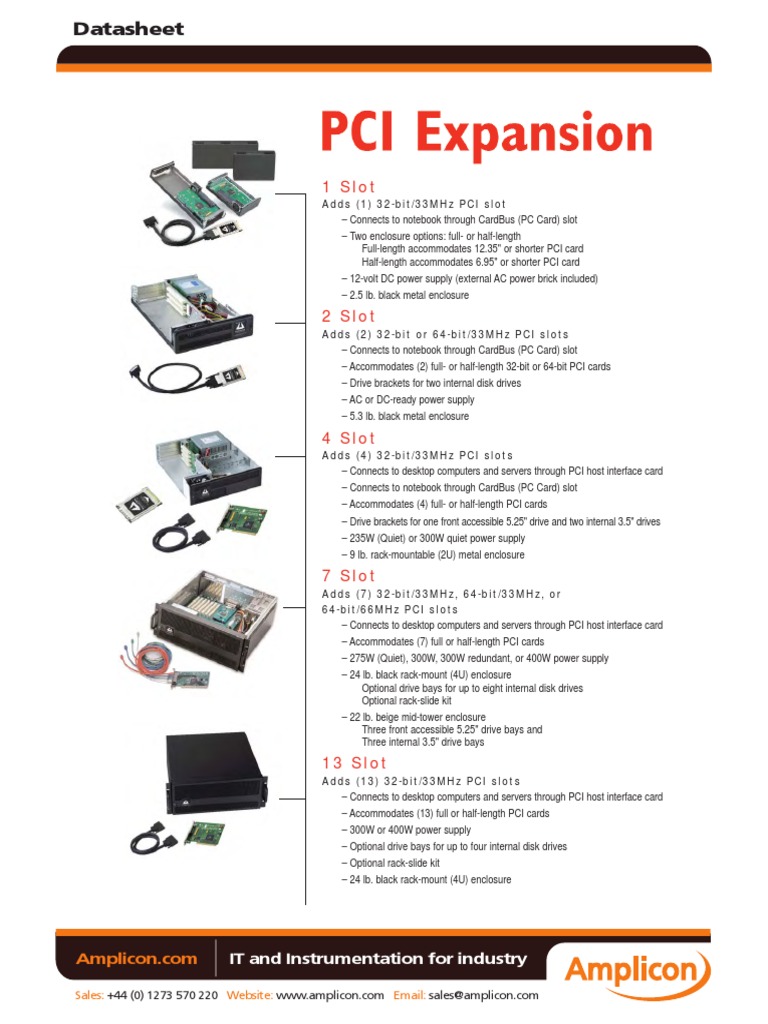 PCI Expansion Systems Overview | PDF | Personal Computers | Laptop