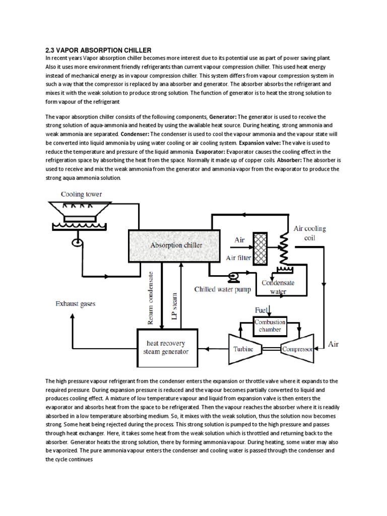 2.3 Vapor Absorption Chiller | PDF | Refrigeration | Temperature