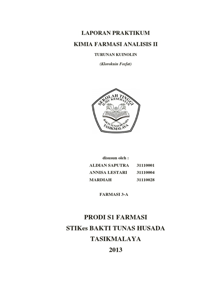 Laporan KFA 2 Klorokuin | PDF