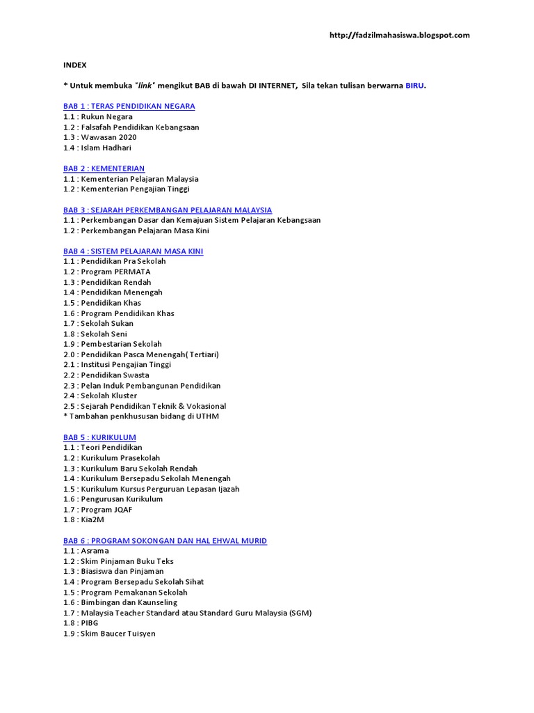 Nota Persediaan Interview SPP - Rujukan Outdated | PDF