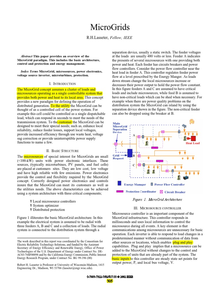 Microgrid | PDF | Distributed Generation | Electrical Grid
