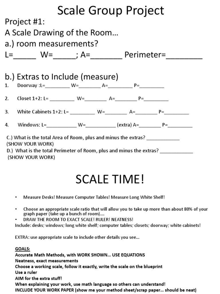 Scale Drawing Project Guidelines | PDF | Teaching Methods & Materials