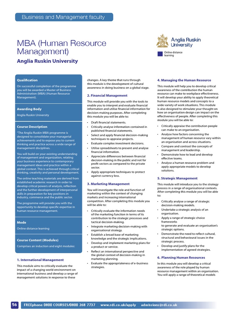 Mba HRM Aru | PDF | Strategic Management | Marketing