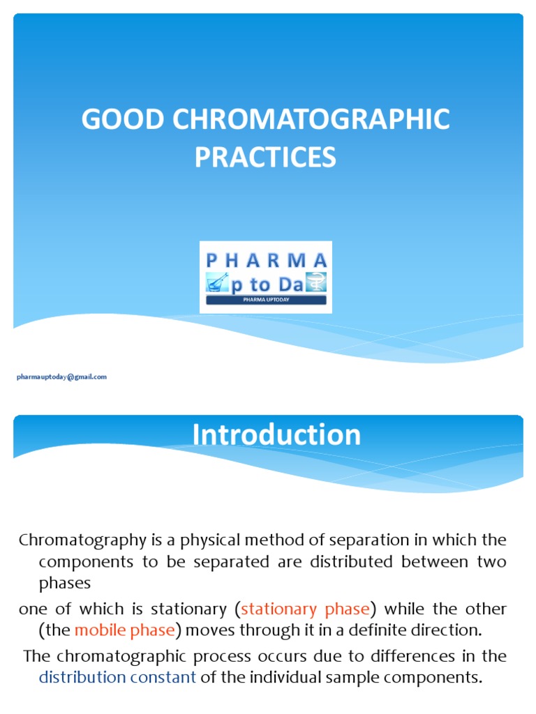 Good Chromatographic Practices | High Performance Liquid Chromatography ...