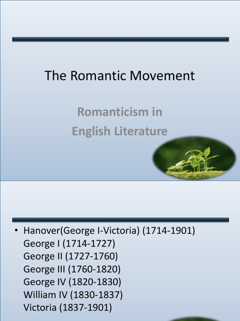 The Romantic Movement 1 | PDF