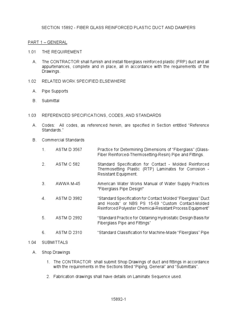 Astm d3567 | PDF | Fiberglass | Duct (Flow)
