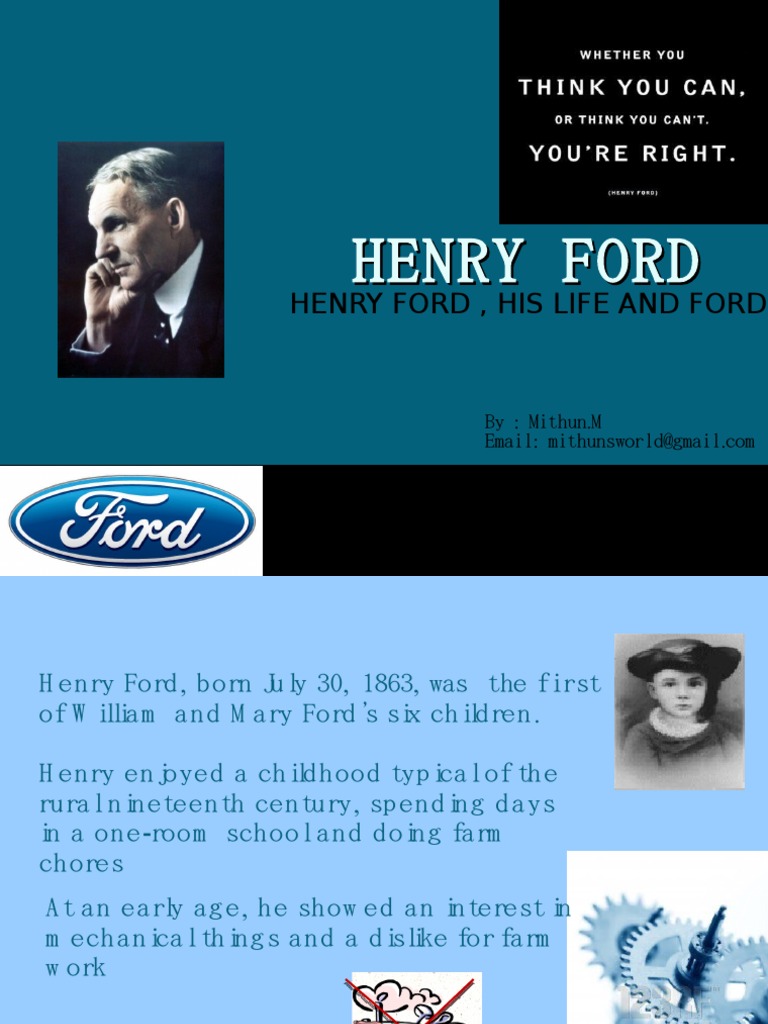 Henry Ford Presentation 07 | PDF | Automotive Industry | Ford Motor Company