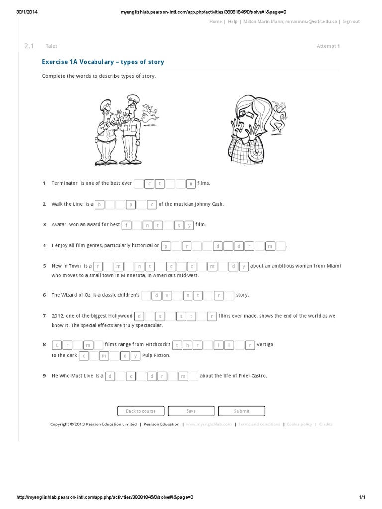 2 - 1 Exercise 1A Vocabulary - Types of Story | PDF | Young Adult