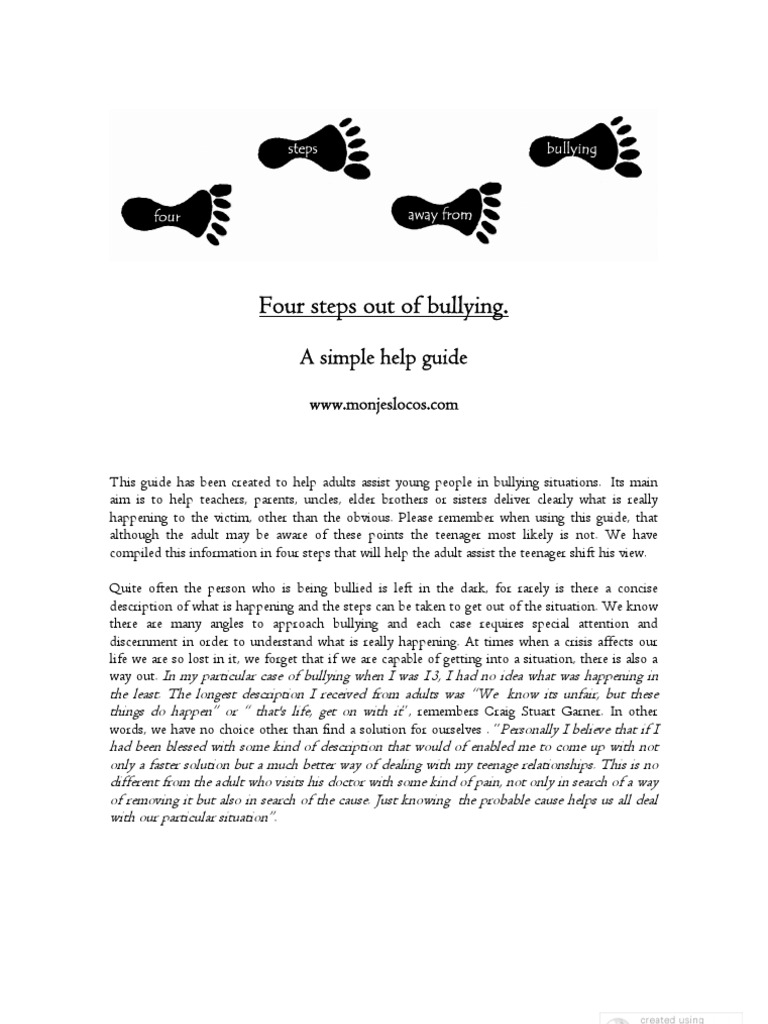 Four Steps Out of Bullying Practical Guide | PDF | Bullying | Empowerment