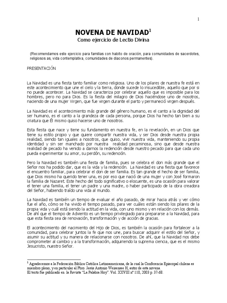 Novena Lectio Divina de Navidad | PDF | María, madre de Jesús | Navidad