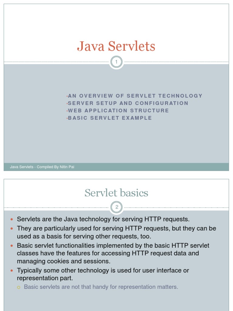 01 Java Servlets 1230881011360166 2 | PDF | Java Servlet | Java (Programming Language)
