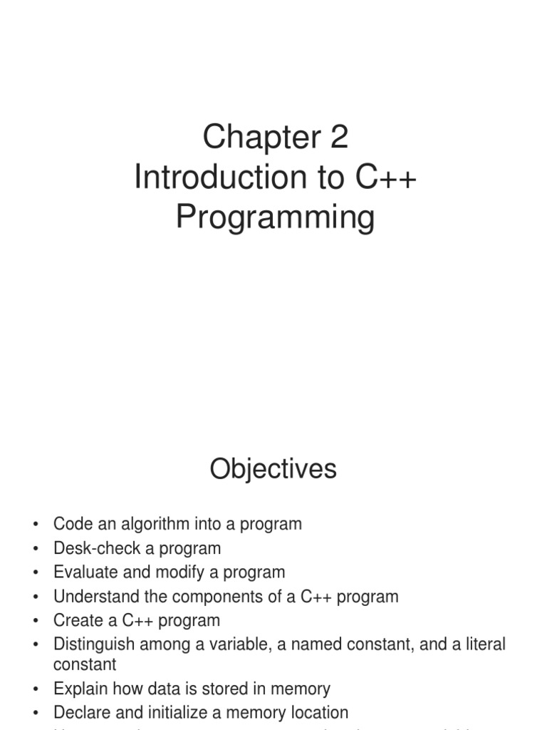 Chapter2 Introduction To C++ Programming | Download Free PDF | Data ...