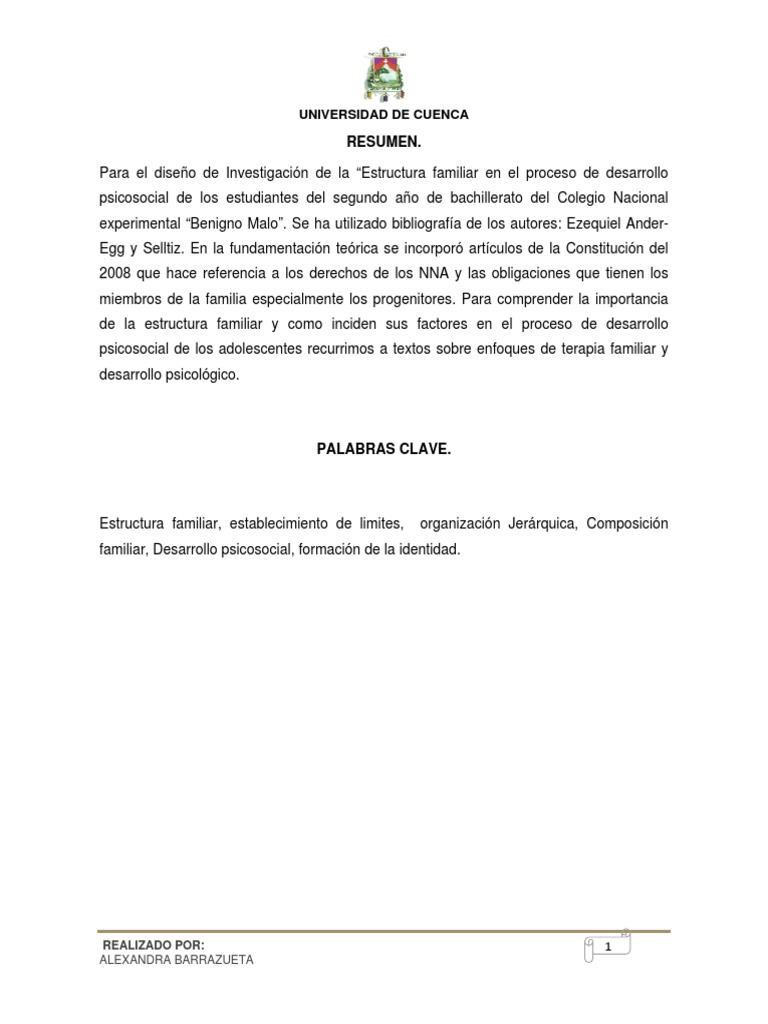 Test Hugo Bell | PDF | Familia | Adolescencia