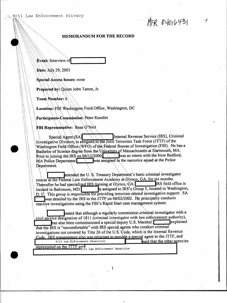 MFR Nara - t6 - Irs-Jttf - Irs Employee 1-7-29!03!00491 | PDF | Joint ...