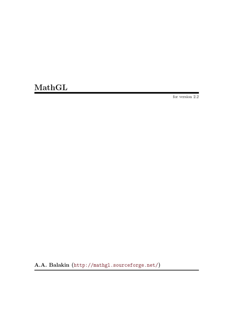 Mathgl 2.2.1.eng | PDF | Software Engineering | Computer Programming