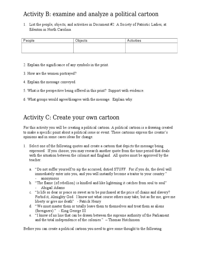 Analyzing Political Cartoons and Creation | PDF | Cartoon